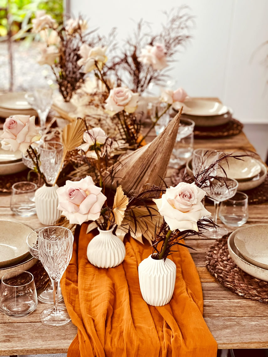 Fresh Table Arrangement & Table Styling - Newcastle Flower School